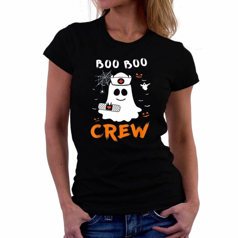 Boo Boo Crew Nurse Ghost Funny Halloween T-shirt - OrderQuilt.com