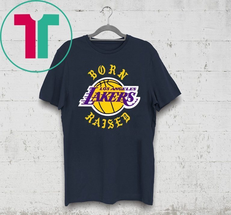 BORN-X-RAISED LOS ANGELES LAKERS BLACK SHIRT