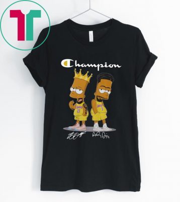 Champion Lebron James Jersey Lakers The Simpsons Signatures T-Shirt ...