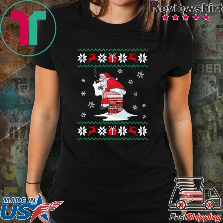Santa Pooping Christmas T-Shirt - OrderQuilt.com
